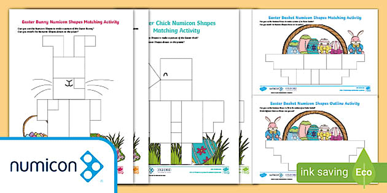 Easter-Themed Numicon Shape Matching and Outlines Pack